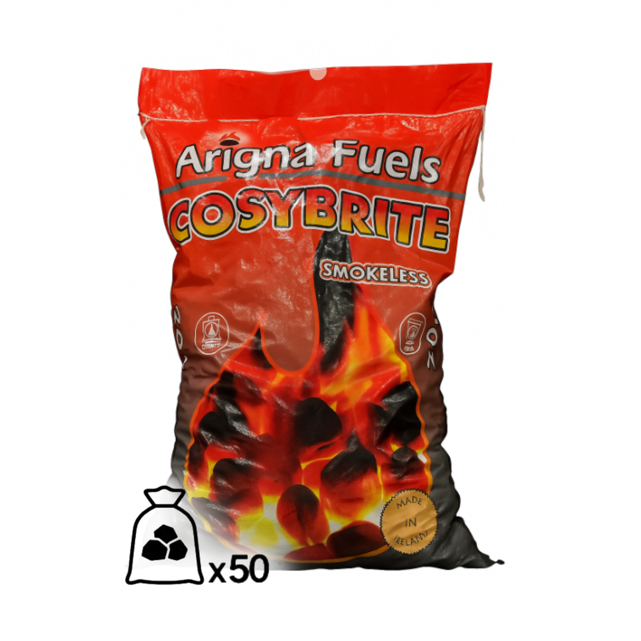Full Pallet Arigna Cosybrite Smokeless Coal 20KG (50 bags) + Delivery ...