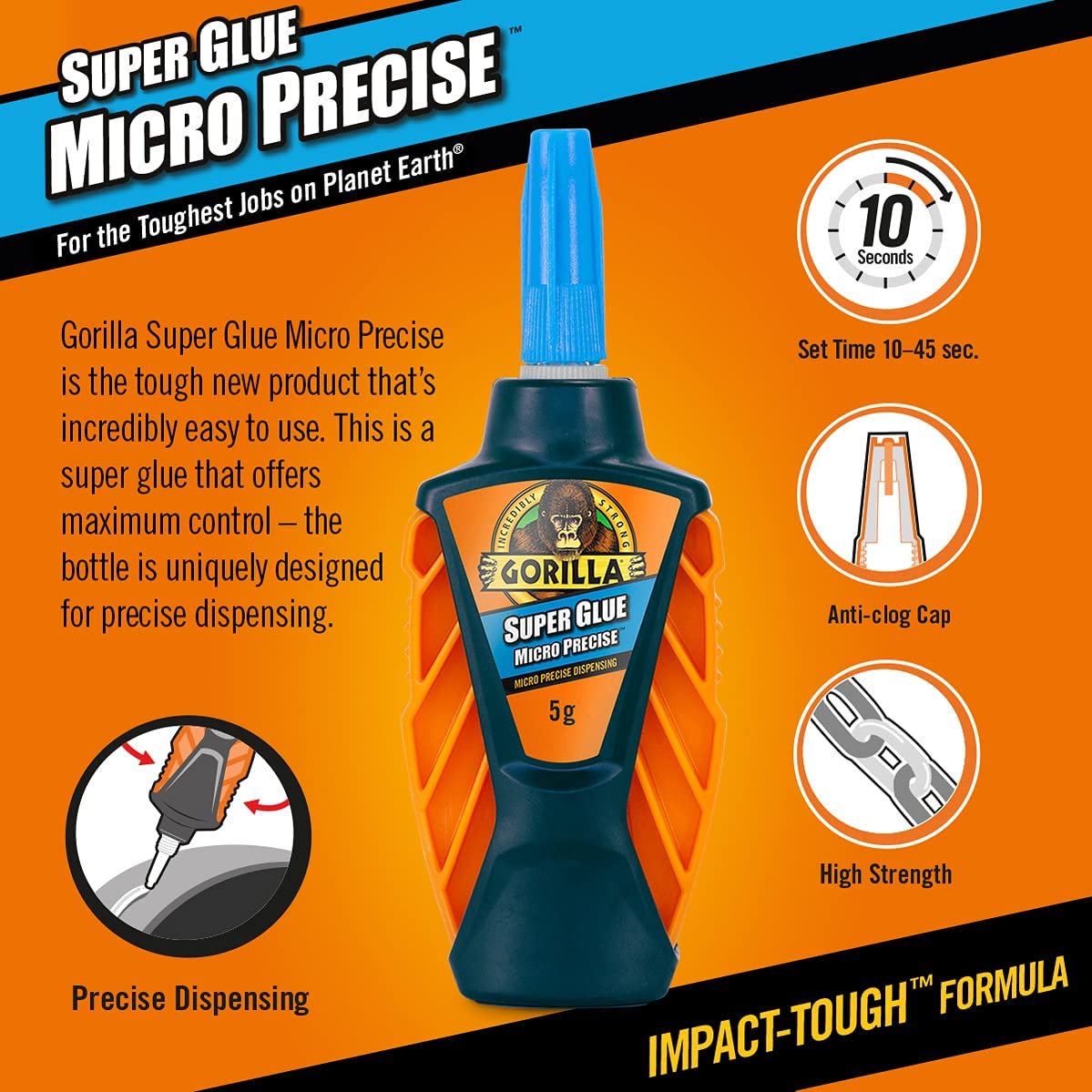 Joyces Hardware & Home. Gorilla Super Glue Micro Precise 5g Joyces Hardware & Home. Gorilla Super Glue Micro Precise 5g